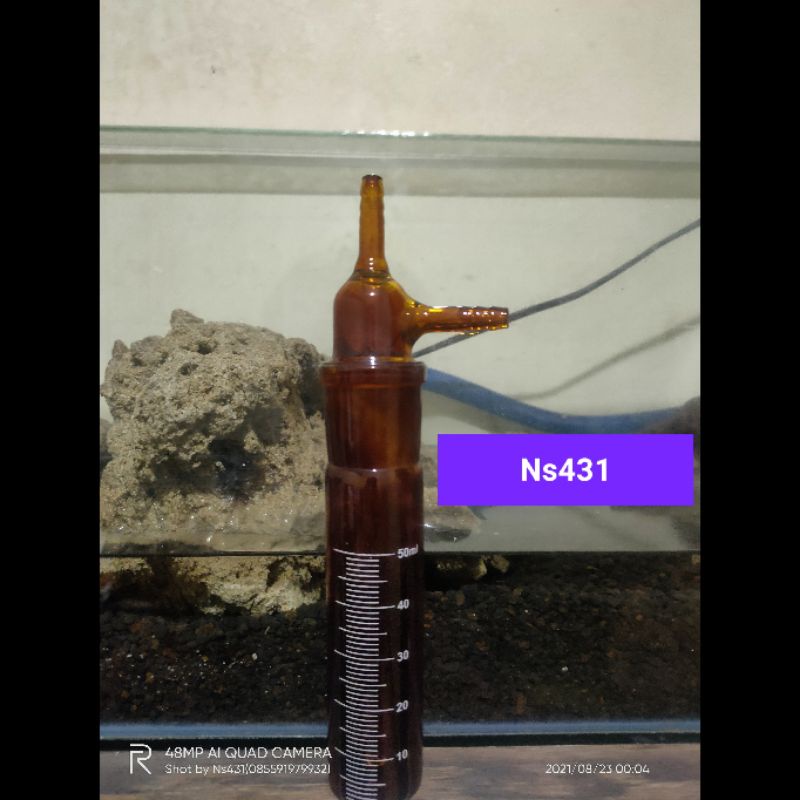 Jual midget impinger 50 ml pyrex / inpinger 50ml polos | Shopee Indonesia