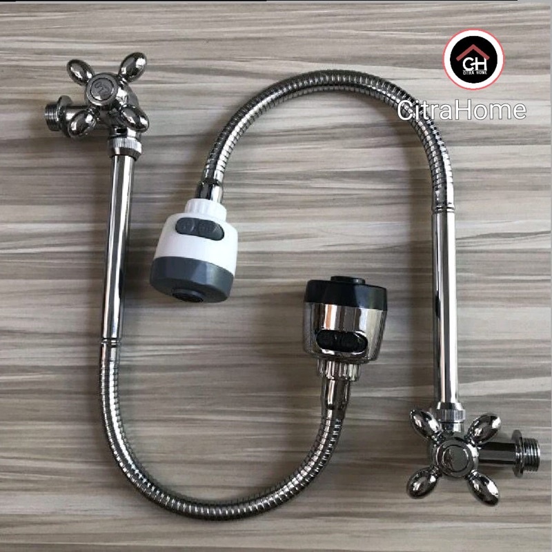 Jual Kran Angsa Tembok (Cuci Piring) Flexible 1/2 inch FLO (On-Off ...