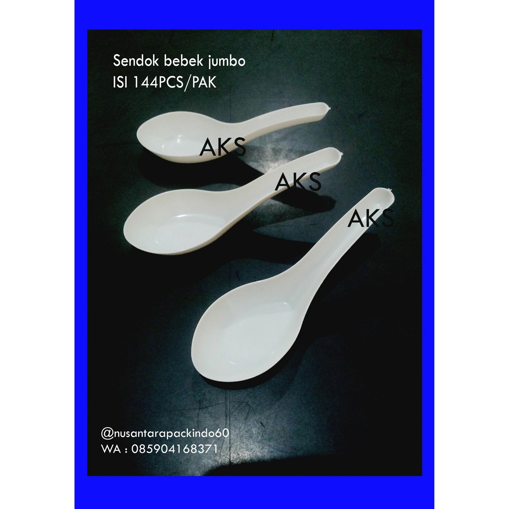 Jual SENDOK MAKAN BESAR / SENDOK BEBEK JUMBO PUTIH SUSU ISI 144 PCS ...