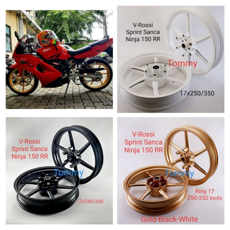 Jual Velg Vrossi Sanca Ninja 150 RR R SS Lebar 250/350 inc Roda Pelek ...