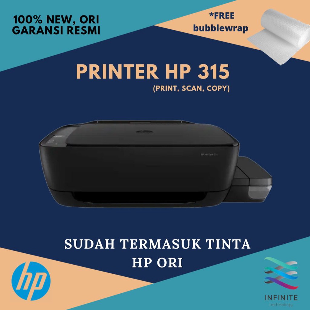 Jual Printer HP Ink Tank 315 Print Scan Copy Ink Tank - HP Original Ink ...