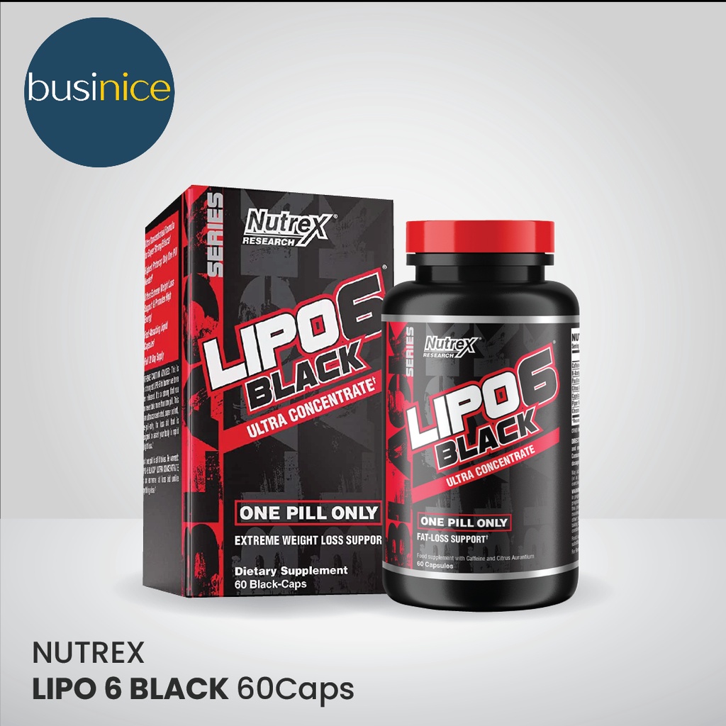 Jual Nutrex Lipo 6 Black Ultra Concentrate 60 Capsules Fat Burner | Shopee Indonesia