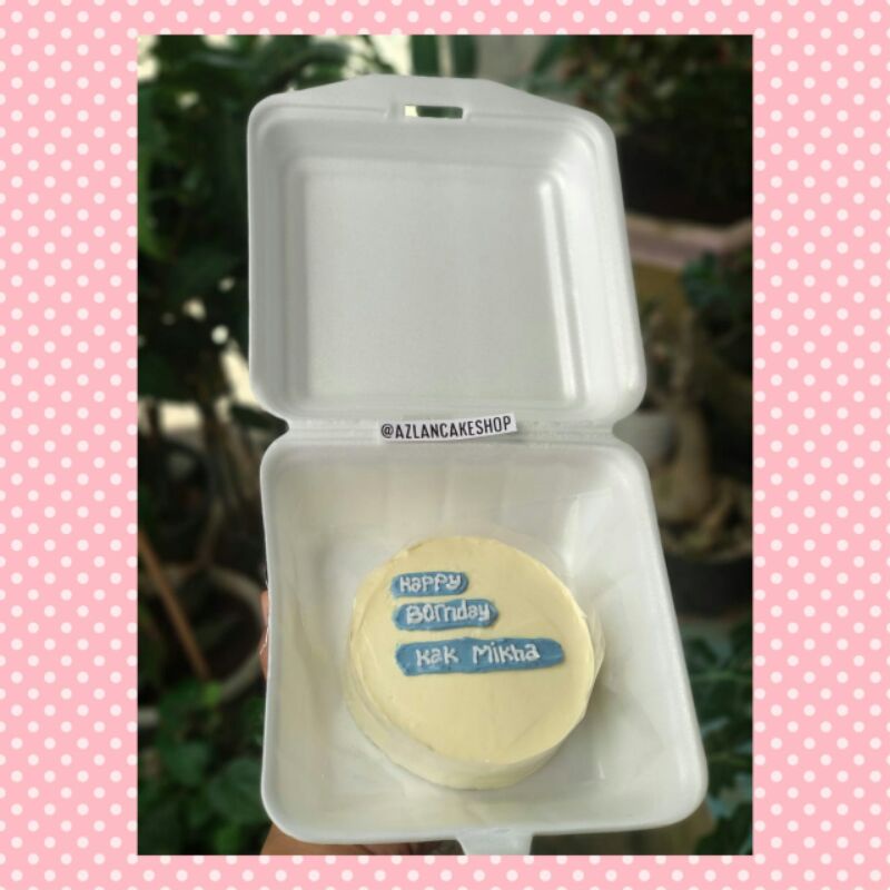 Jual ready stock mini cake ukuran 12 simpel bento cake corean cake ...