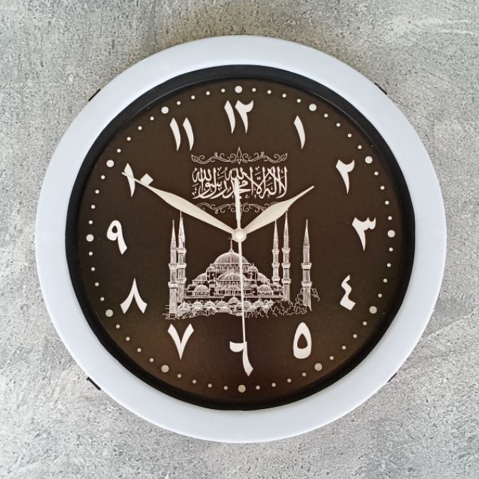 Jual Jam Dinding Nuansa Islam Muslim Kaligrafi Masjid Arab Angka Baiti ...