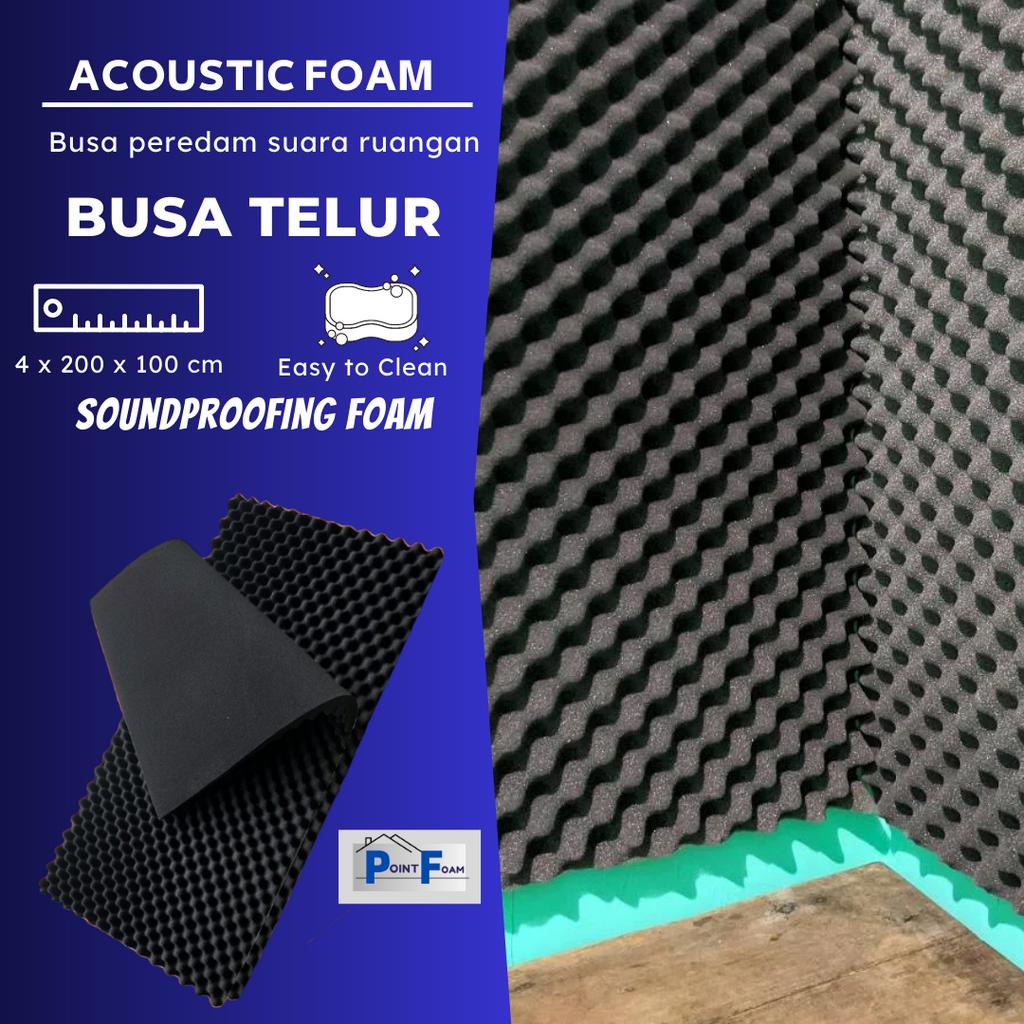 Jual Busa Telur peredam suara ruangan 4cmx2mtrx1mtr HITAM - SOUNDPROOF ...