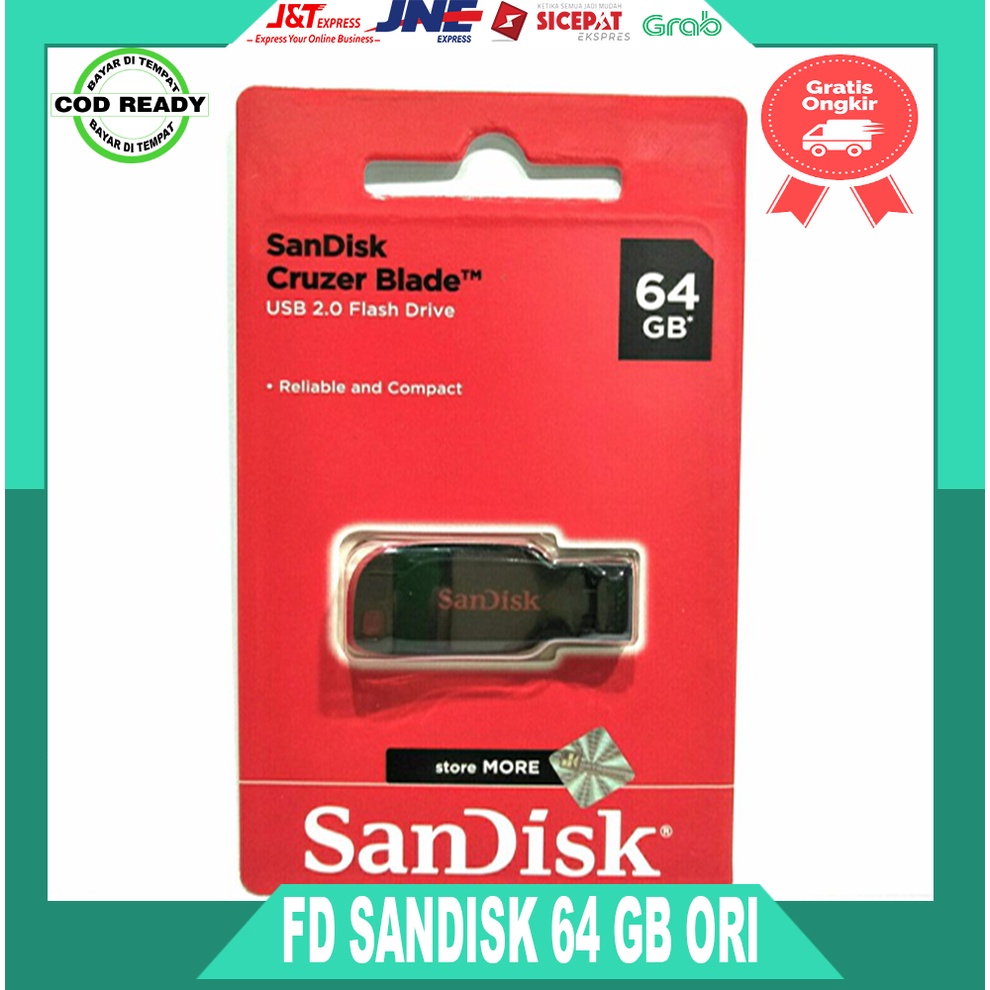 Jual Flashdisk Sandisk 64GB Original / Flashdisk Original / Cruzer ...