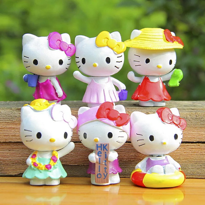 Jual MAINAN ANAK FIGURE HELLO KITTY ISI 6PCS NEW HIASAN KUE ULTAH ...