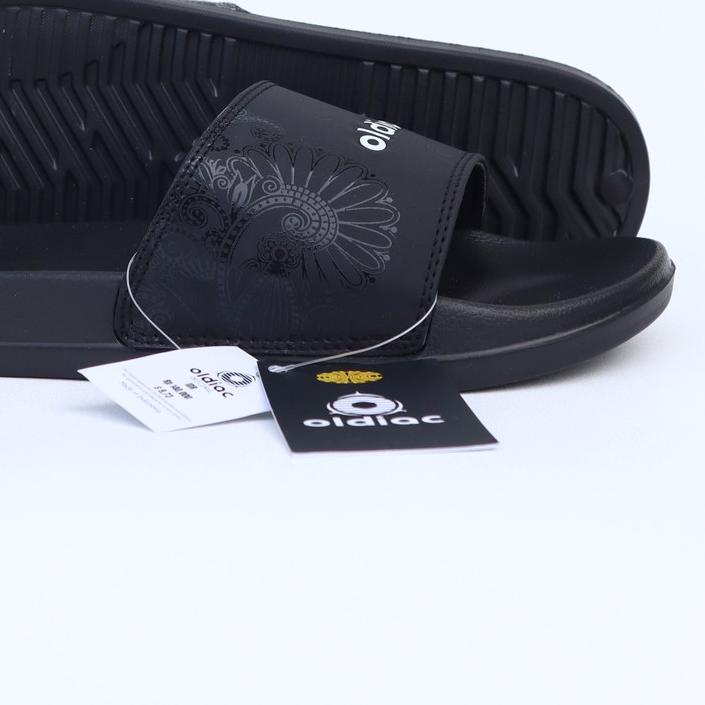 Jual Oldiac - Sandal flip flop laki laki Black white | Shopee Indonesia