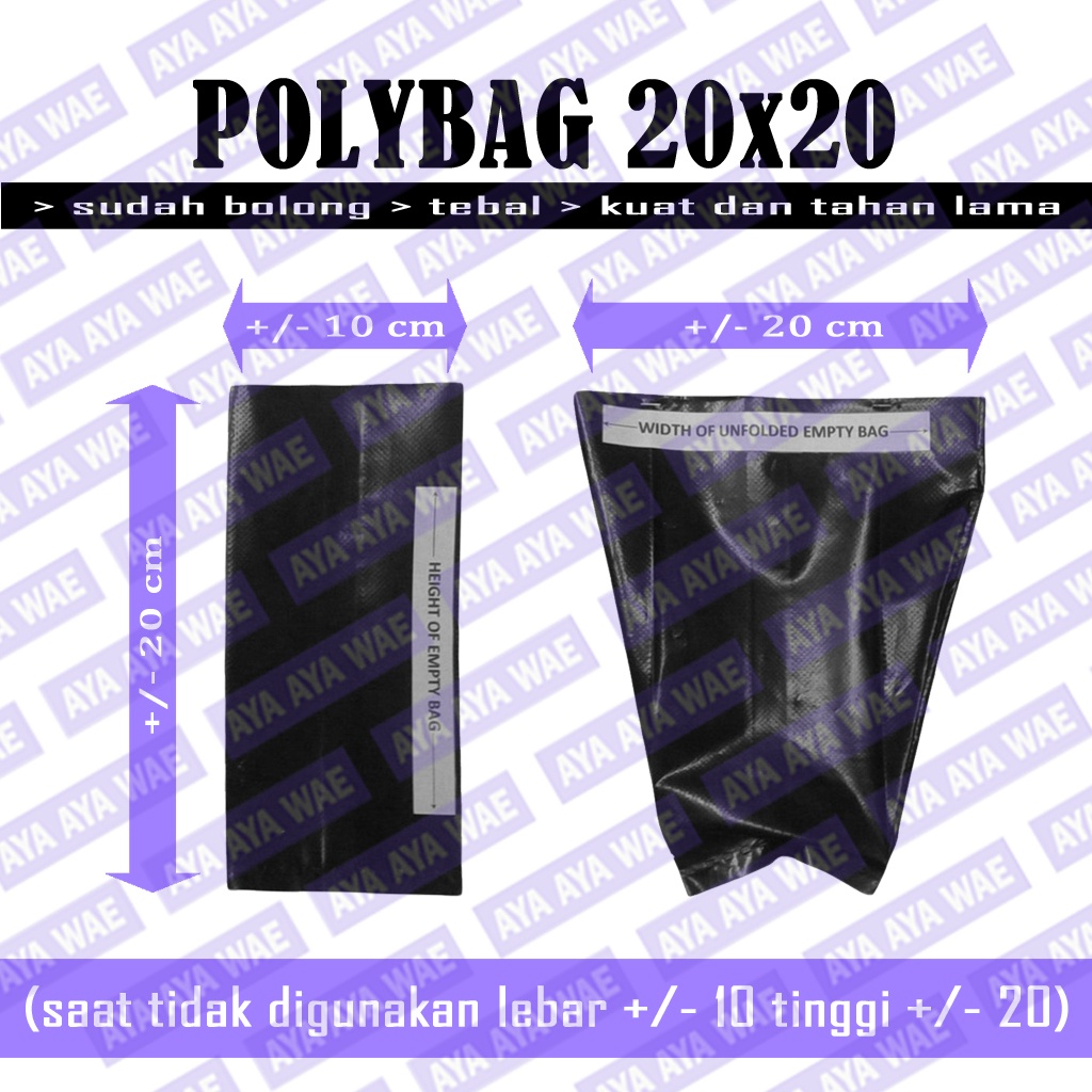 Jual 1pc Polybag L 20x20 Polybag Lipat / Polibag / Polibeg / Polibek ...