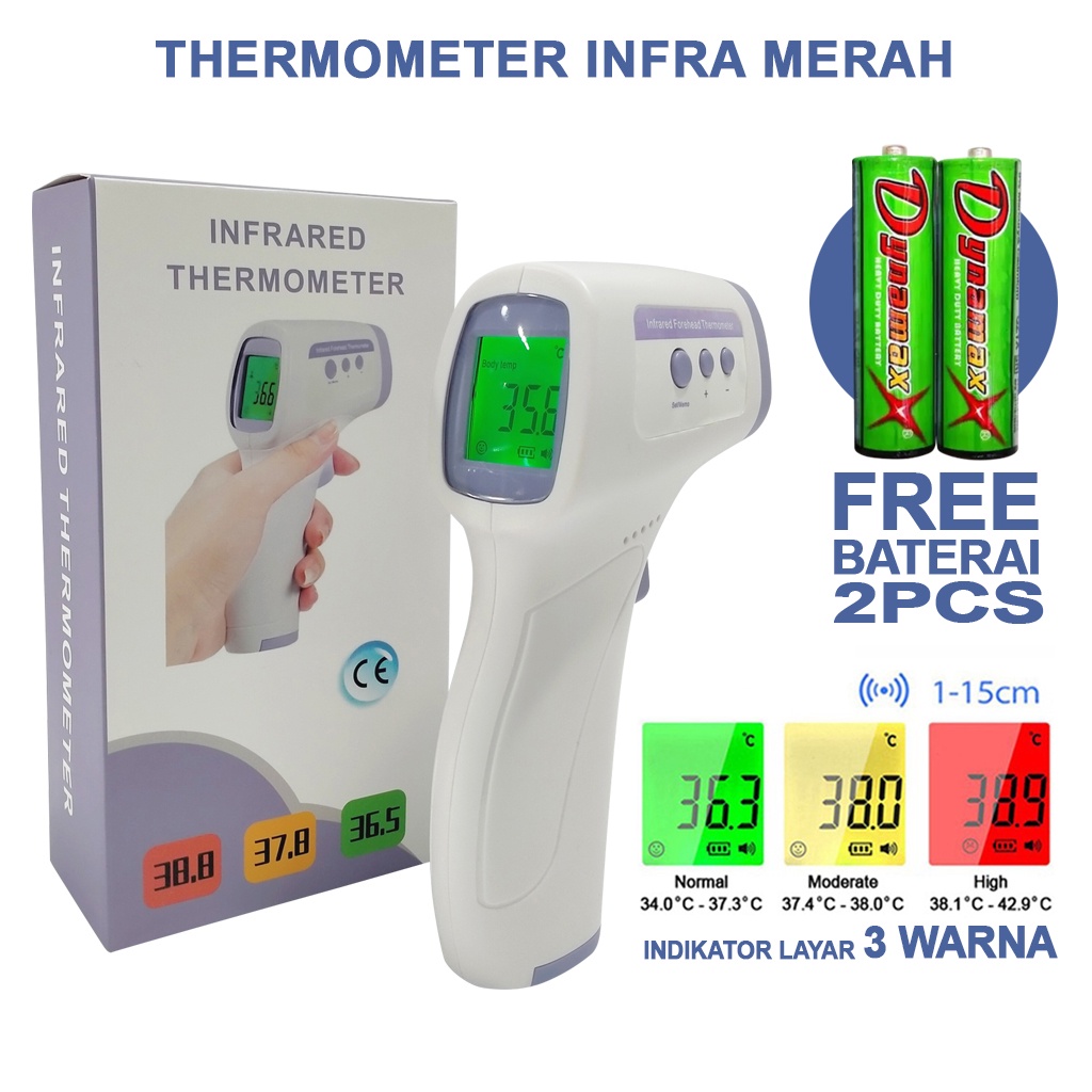Jual Thermogun thermometer infrared Thermo gun GF-Z99Y layar 3 warna ...