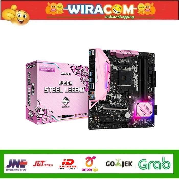 Jual Asrock B450M Steel Legend (AM4, B450, DDR4) Motherboard - Pink ...