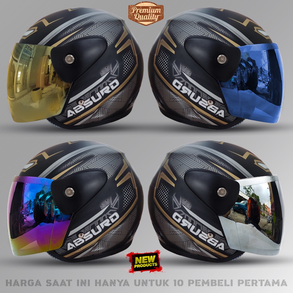 Jual Helm Half Face Dewasa Evolution Seperti Helm GM Original Motif ...