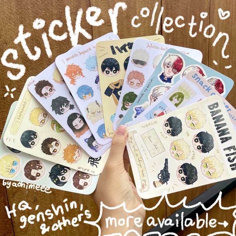 Jual Anime Sticker Sheet by Aohimeee | Haikyuu BNHA Jujutsu Kaisen ...