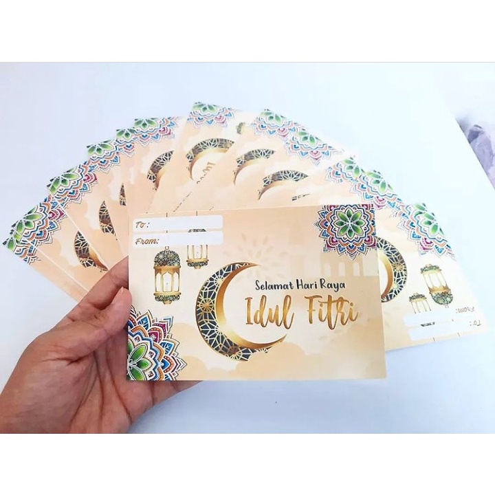 Jual kartu ucapan lebaran/ post card lebaran/ kartu ucapan idul fitri ...