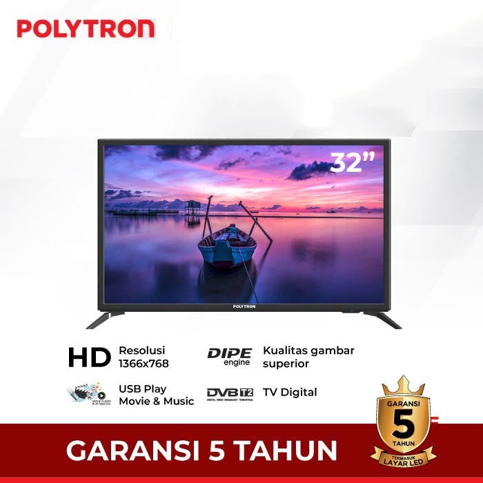 Jual LED TV POLYTRON 32 INCH DIGITAL PLD-32V1852 (Free Ongkir Semarang ...