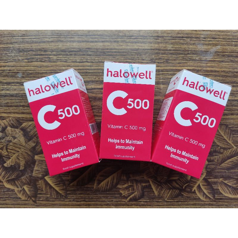 Jual halowell vitamin C 500mg Botol 30 tablet | Shopee Indonesia