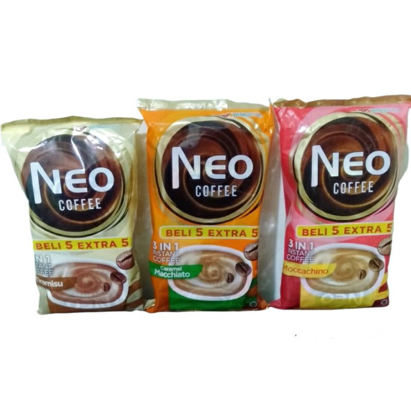 Jual Neo coffee 3 in 1 kopi instant (isi 5+5 sachet x 20g) | Shopee ...