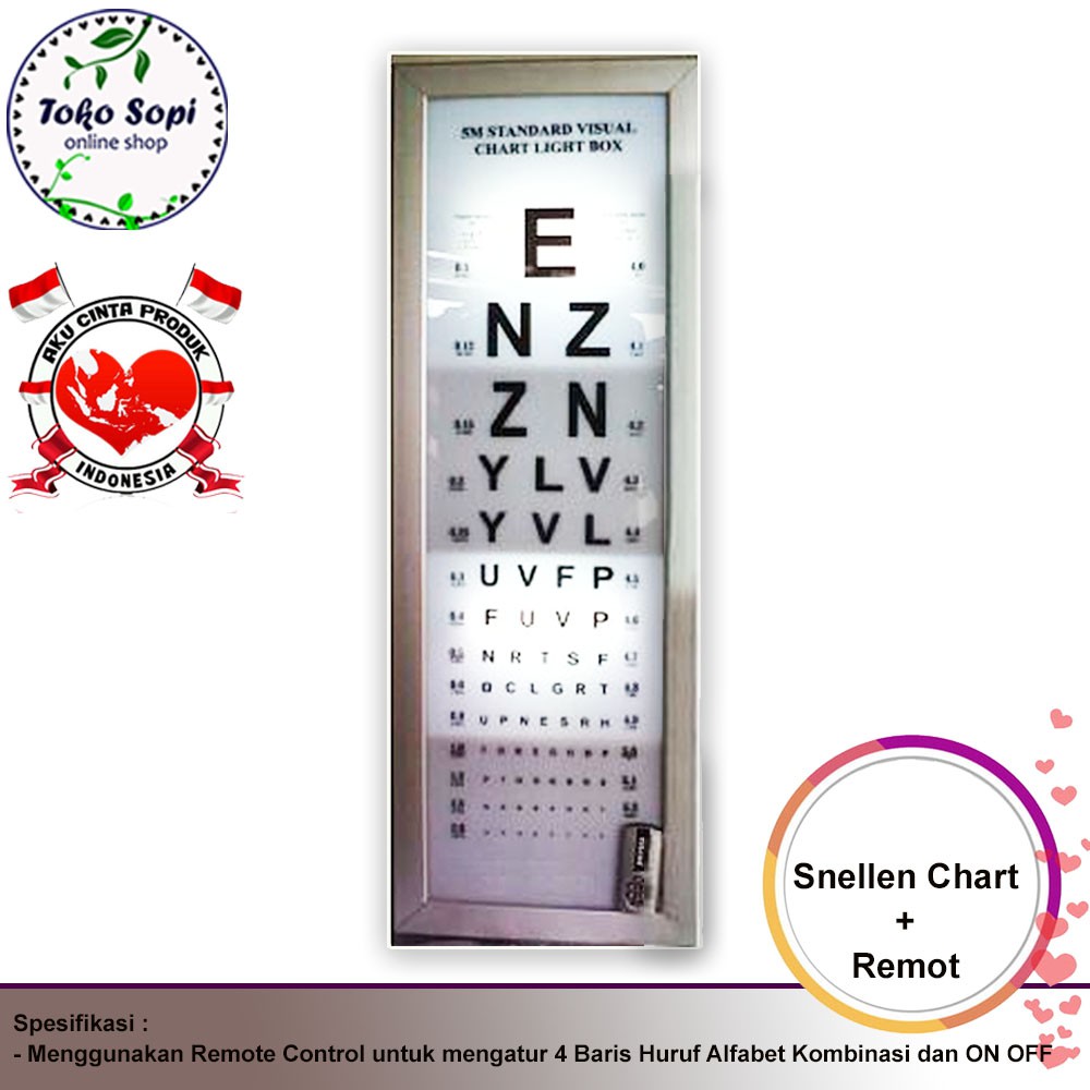 Jual Snellen Chart Elektrik - Tes Mata Remote Lampu | Shopee Indonesia