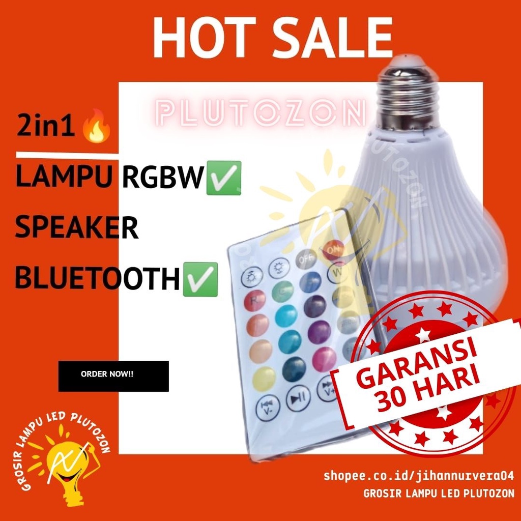 Jual LAMPU MUSIK BLUETOOTH l speaker wireless bluetooth l Lampu led ...