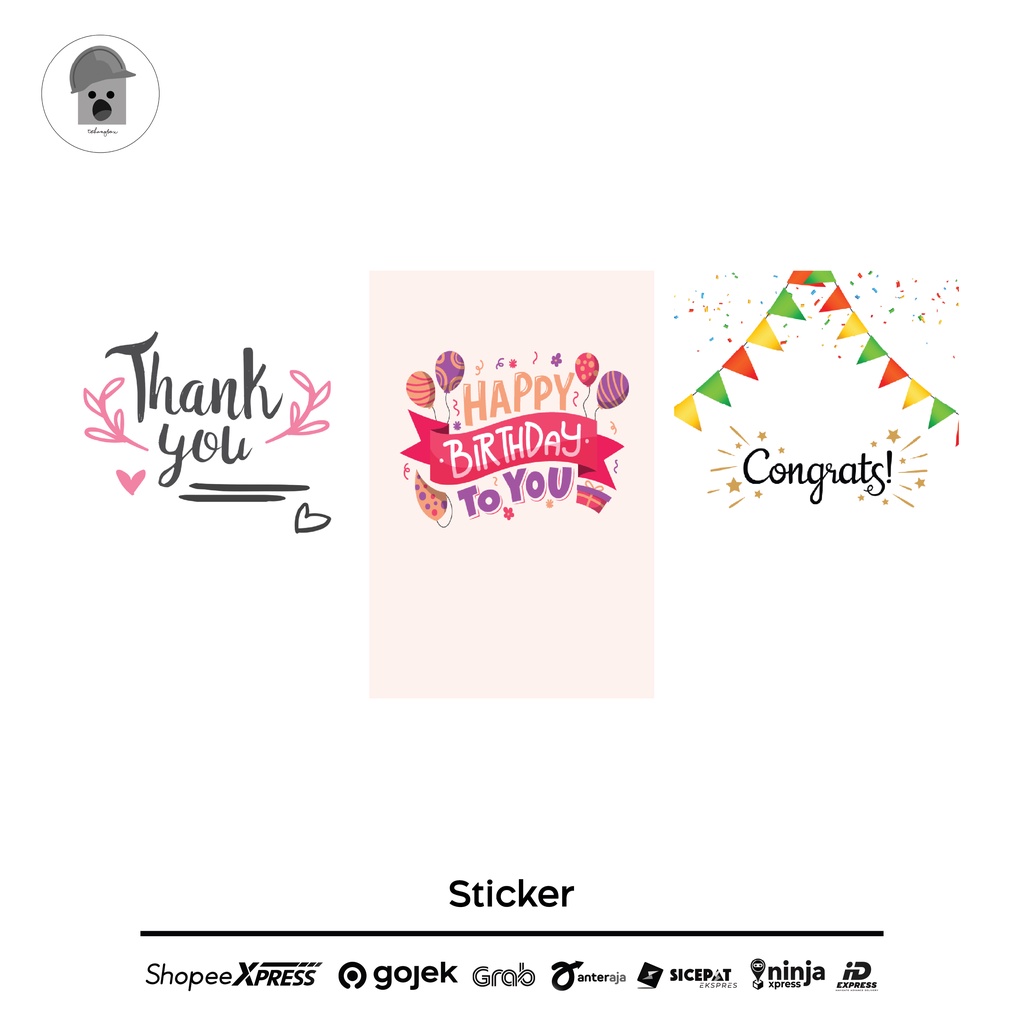 Jual sticker siap pakai for your box set cocok untuk hampers dan kado ...