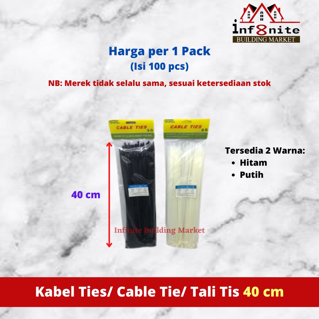 Jual Kabel Ties 40 cm Tali Ripet Nilon Cable Ties Tali Tis Nylon Tebal ...
