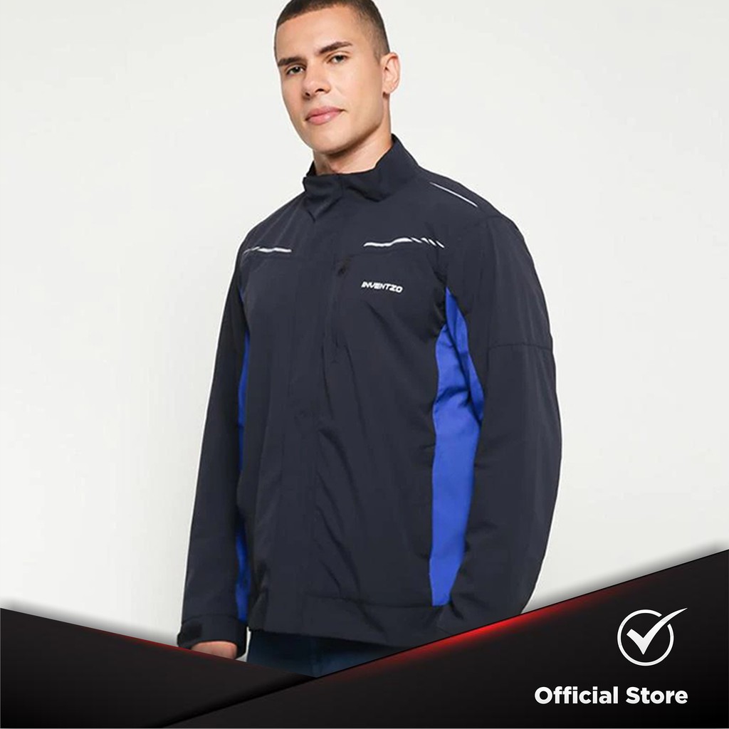 Jual Jaket Motor Tahan Angin Pria - INVENTZO Arturo Alpha Black Blue ...