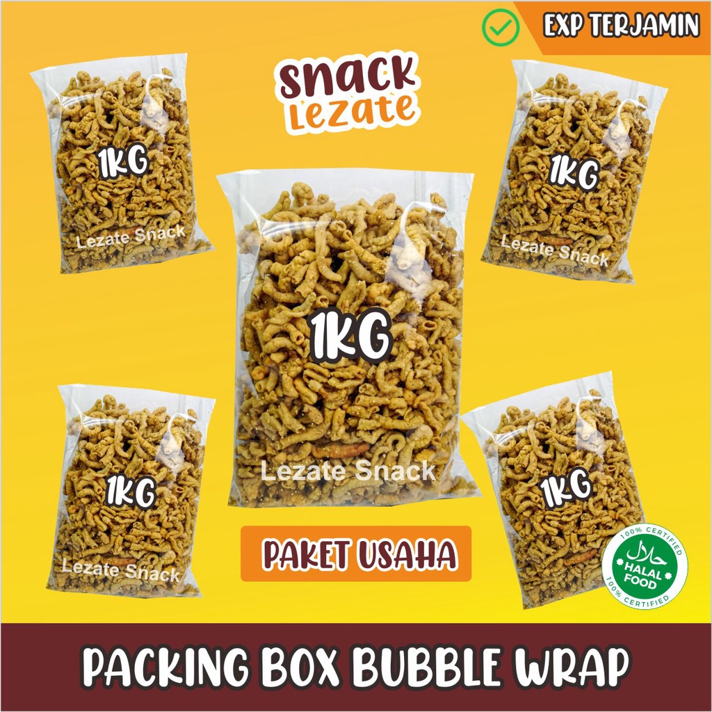 Jual Paket Usaha Kripik Usus Ayam Super Original 5 Kg (1 KG x 5 pcs) Murah Enak, Gurih, Renyah ...