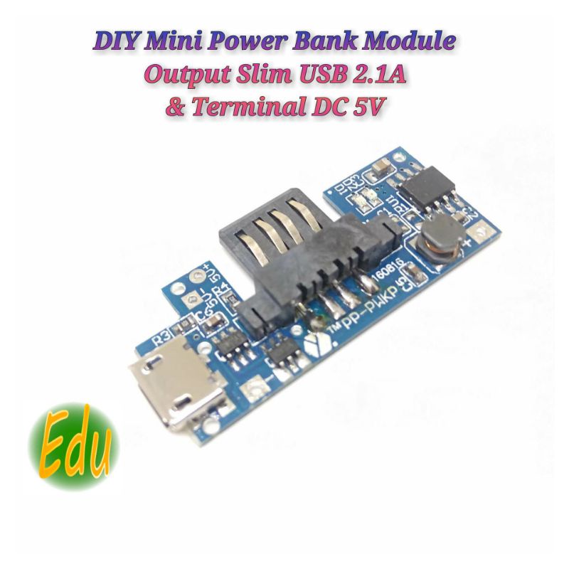 Jual Modul Kit DIY Mini Powerbank Output Slim USB 2A Port 5V DC ...