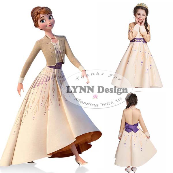 Jual Baju Dress Kostum Princess Frozen 2 Anna Elsa Anak_Cerianti ...