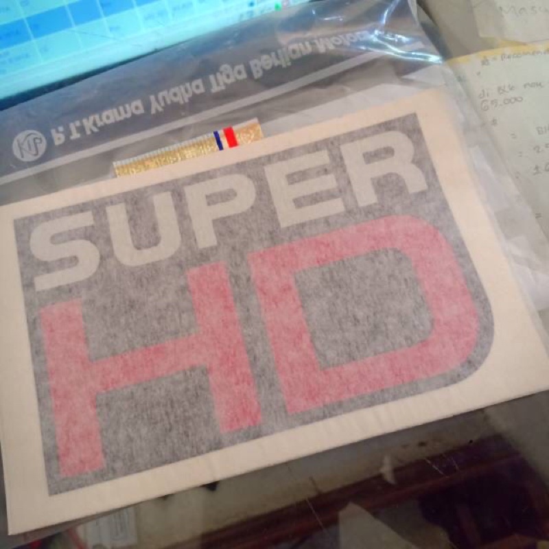Jual Sticker Super hd asli Tulisan SUPER HD Original 100% asli KTB ...
