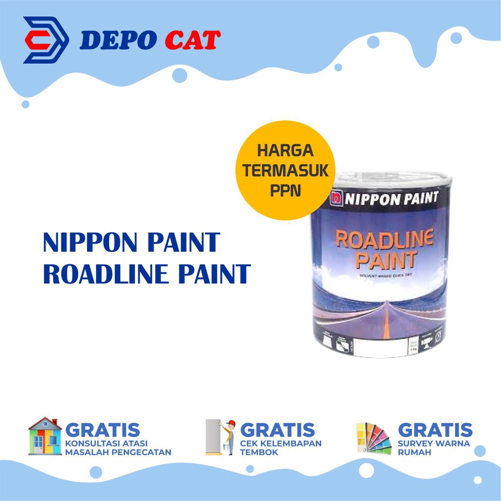 Jual ROADLINE NIPPON PAINT 5 KG | CAT KHUSUS JALAN RAYA, MARKA JALAN ...