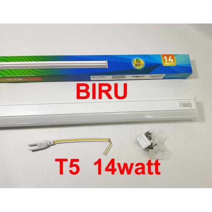 Jual Lampu Set neon tube 14 watt cahaya BIRU TL T5 LED 90cm Merk IZUNLI ...