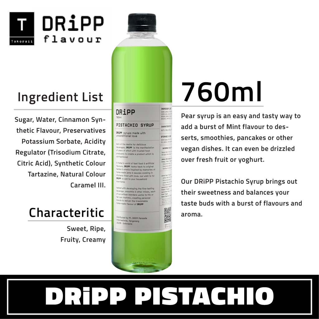 Jual Dripp Sirup / Syrup - Pistachio Syrup 760 ml ( SirupPistachio ...
