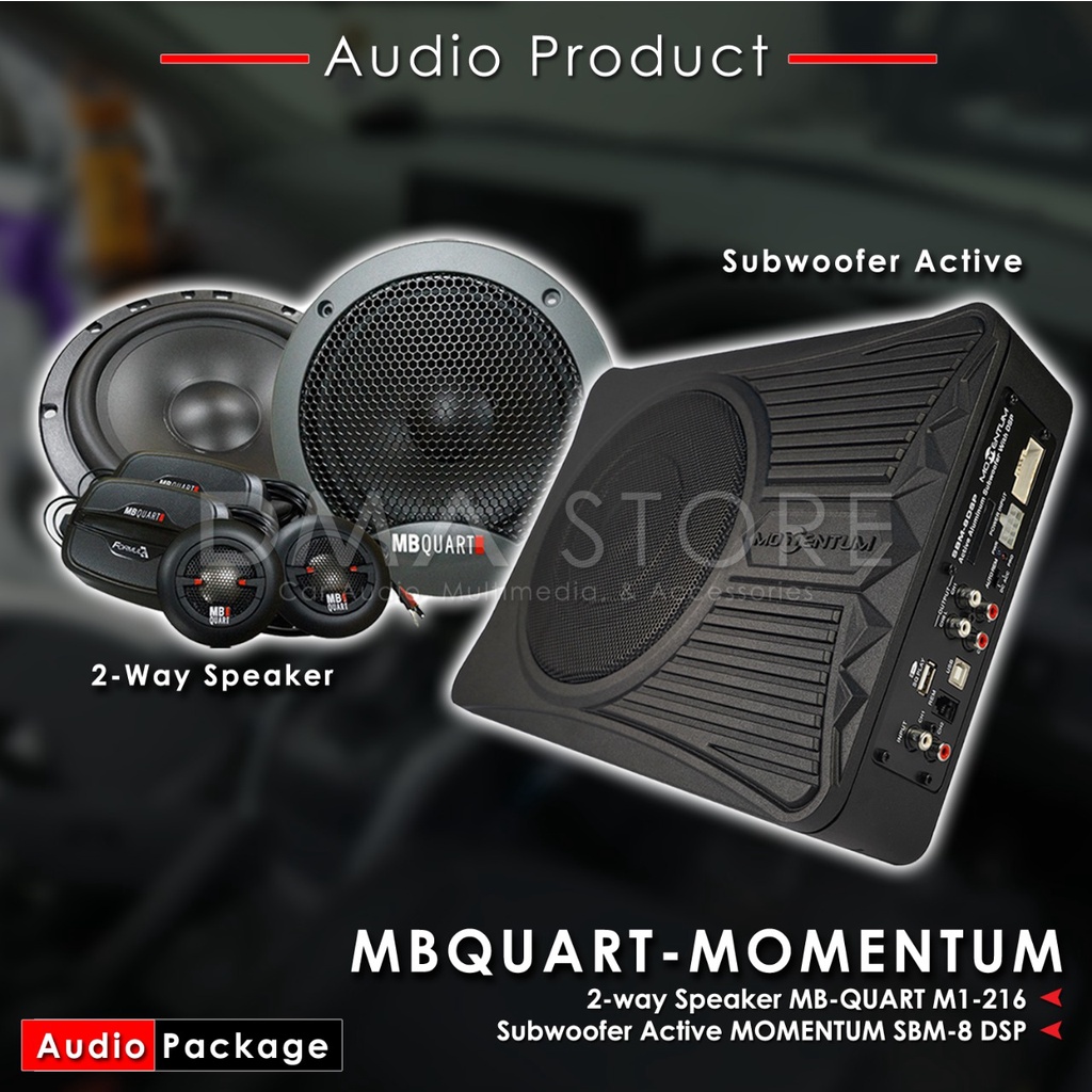 Jual Paket Audio II (Speaker 2 way - Subwoofer kolong - DSP) Speaker Mb Quart M1-216 & Sub ...