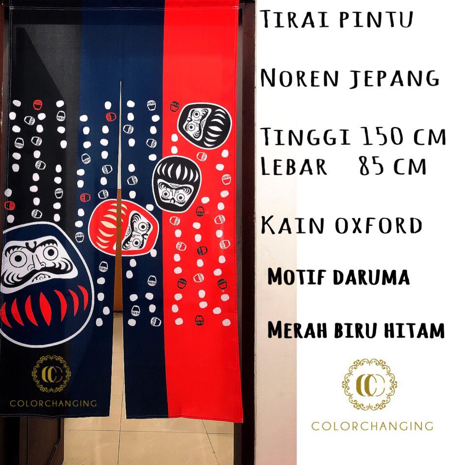 Jual Noren tirai jepang kain outdoor daruma 150 x 85 dekorasi ...
