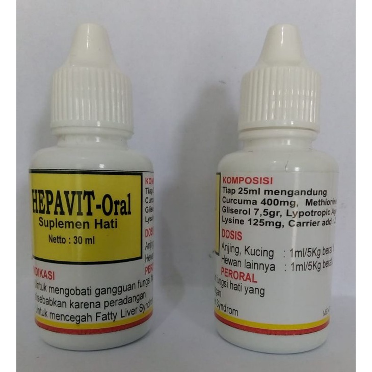 Jual HEPAVIT oral suplemen hati 30ml(Anjing kucing unggas kelinci dan ...