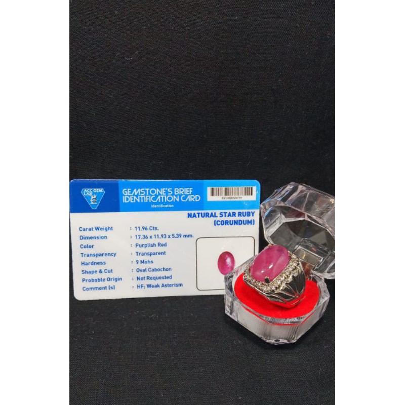 Jual BATU CINCIN PERMATA RUBY STAR JUMBO ASLI NATURAL BERSERTIFIKAT MEMO LAB SIAP PAKAI | Shopee ...
