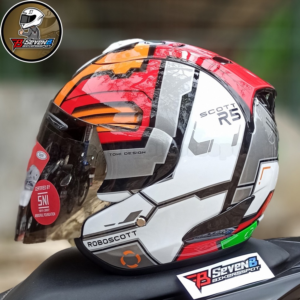 Jual HELM SCOTT VZ RAM R4 R5 MOTIF POLOS WARNA DOFF MATT GLOSS GLOSSY ...