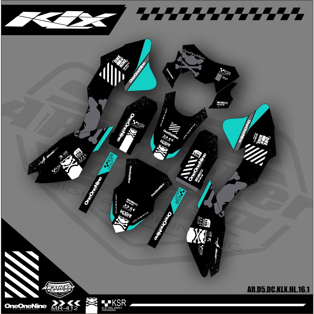 Jual Sticker Decal KLX BF full body - Stiker Dekal KLX BF Hologram 016 ...