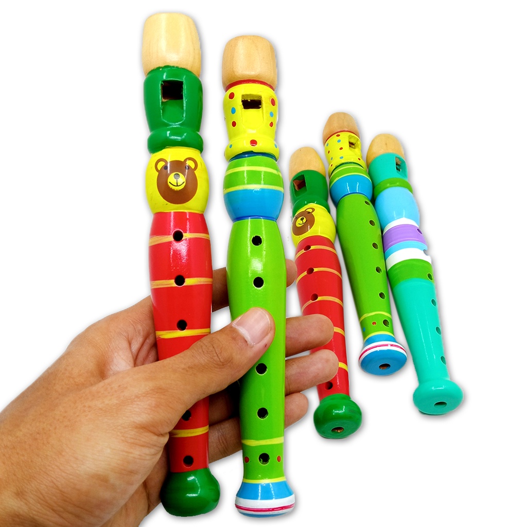 Jual Suling kayu Mainan Alat Musik Seruling Baby Piccolo Flute | Shopee ...