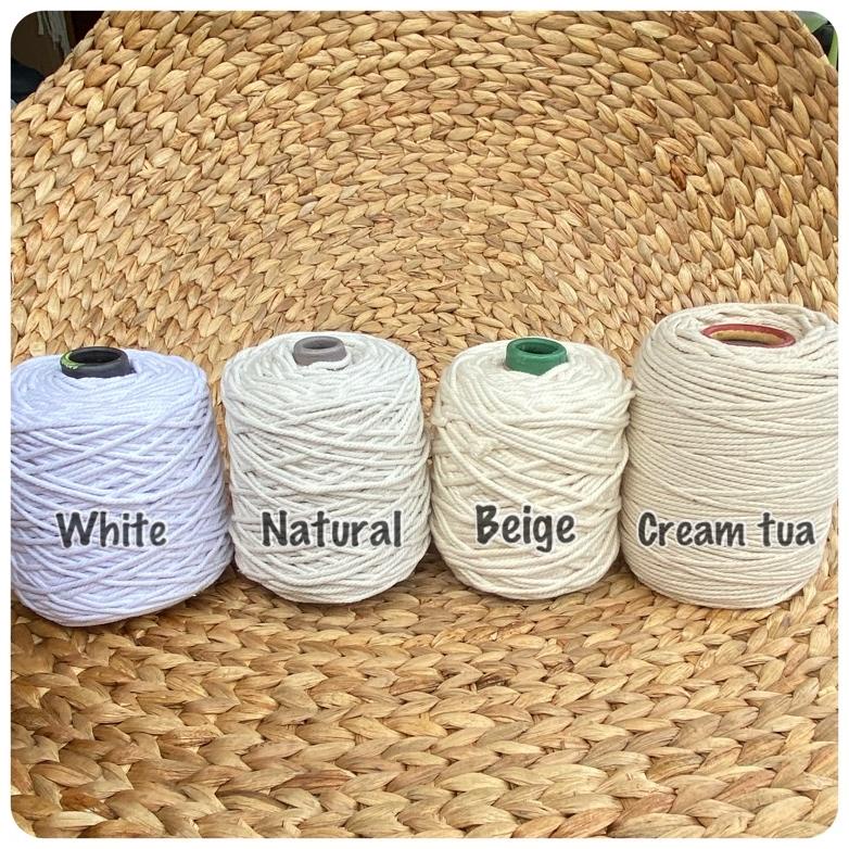 Jual Tali Macrame Grade A Super Katun Cotton Rope 4Mm 3Mm | Shopee ...
