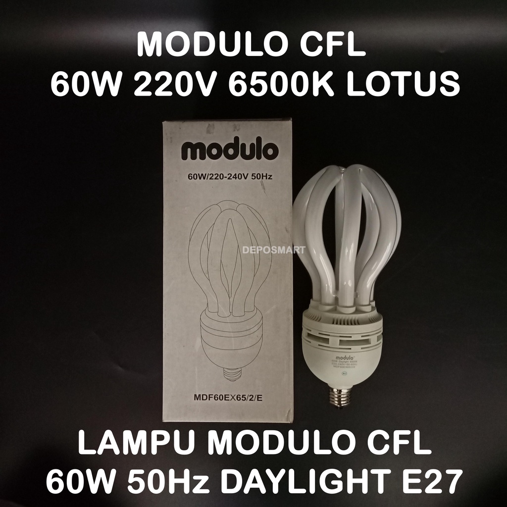 Jual LAMPU MODULO CFL 60W 220V 6500K LOTUS - LAMPU HAJATAN MURAH ...