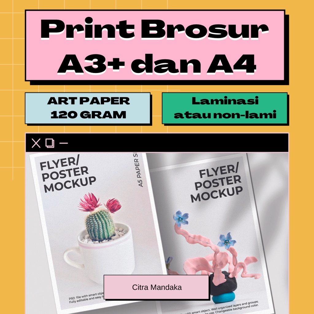 Jual Brosur Custom Print Flyer Promosi A5 | A6 | Shopee Indonesia