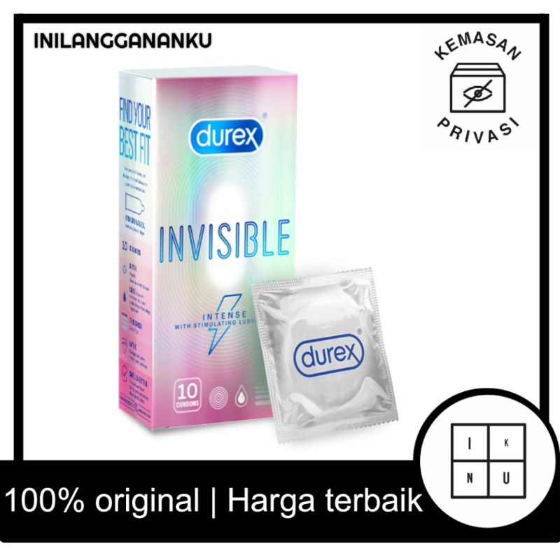 Jual Kondom Durex Invisible Intense 10 Pcs | Shopee Indonesia