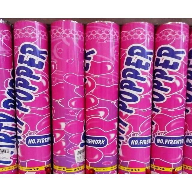 Jual Confetti 30 cm / party popper 30cm (TOMBOL) | Shopee Indonesia