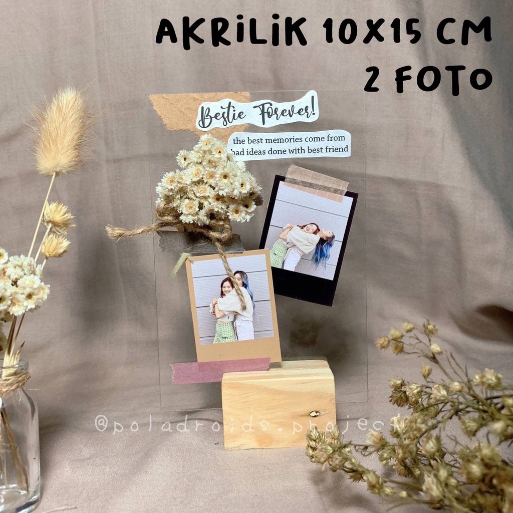 Jual CUSTOM KADO AKRILIK FOTO AESTHETIC ACRYLIC 10 x 15 CM 2 FOTO GIFT ...