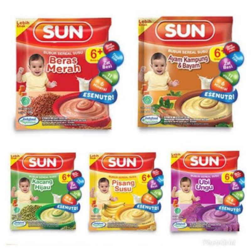 Jual Sun Bubur Bayi Sachet Ekonomis 20g | 120g | Shopee Indonesia