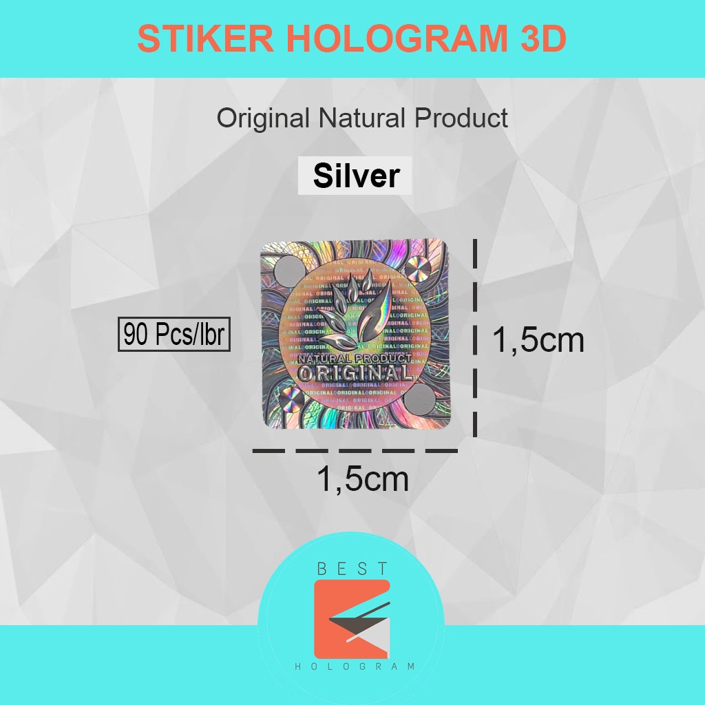 Jual Stiker hologram 3D Natural Product 1,5 cm x 1,5 cm | Shopee Indonesia