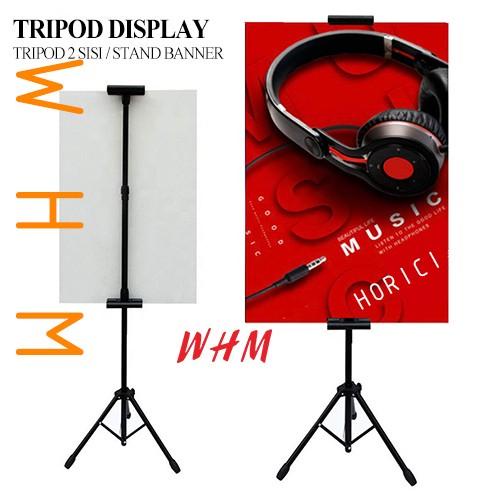 Jual Whm Kaki Penyangga Papan Tripod 2 Sisi Tripod Display Stand Banner ...