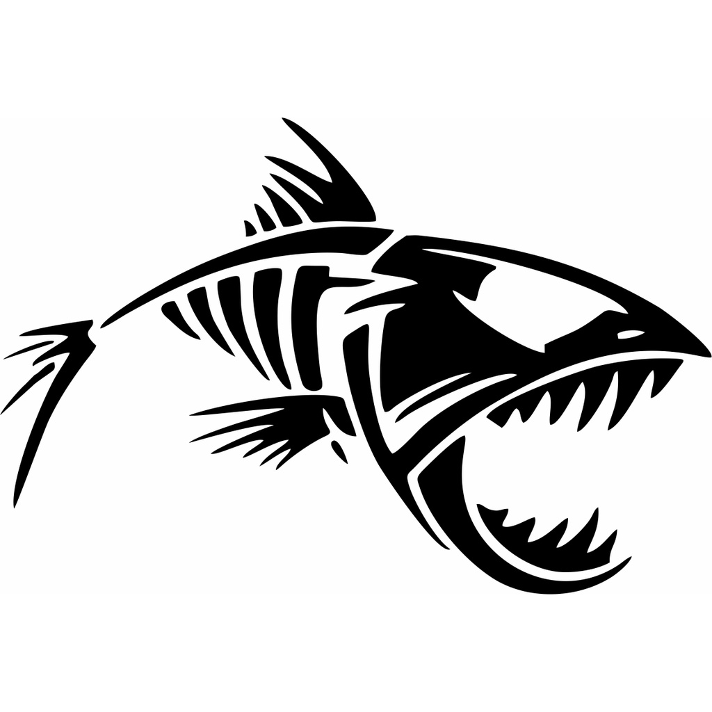 Jual Stiker cutting gambar duri ikan, sticker duri ikan | Shopee Indonesia